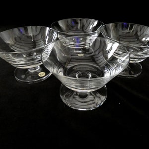 4 Vintage Germany Crystal Glasses Peill Putzler Mid Century Dessert Ice ...