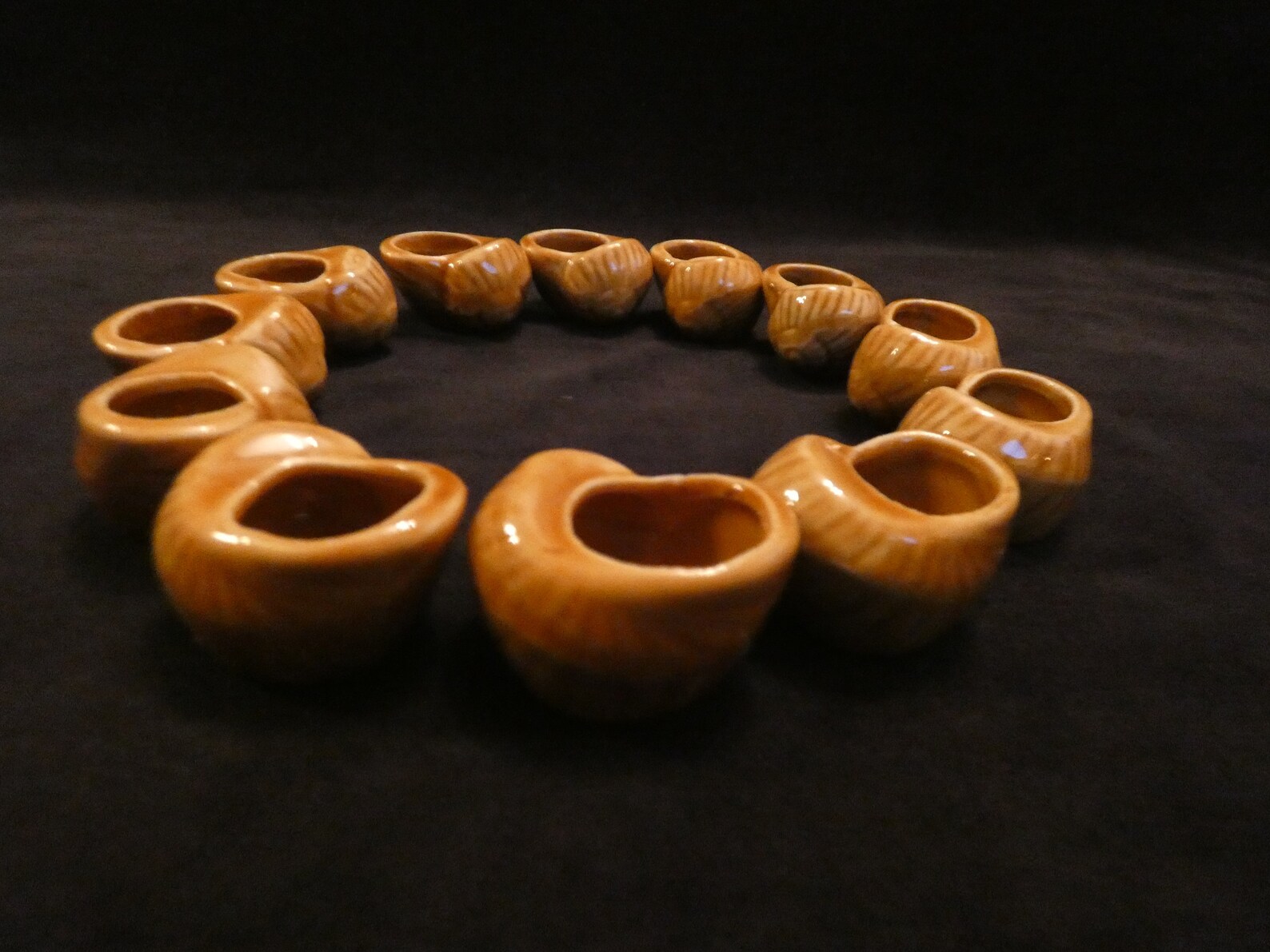 Vintage French Ceramic Escargot Shells: Brown Glazed Baking Dishes - Etsy