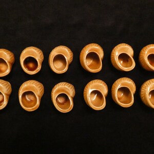 Vintage French Ceramic Escargot Shells: Brown Glazed Baking Dishes - Etsy