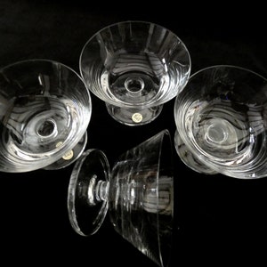 4 Vintage Germany Crystal Glasses Peill Putzler Mid Century Dessert Ice ...