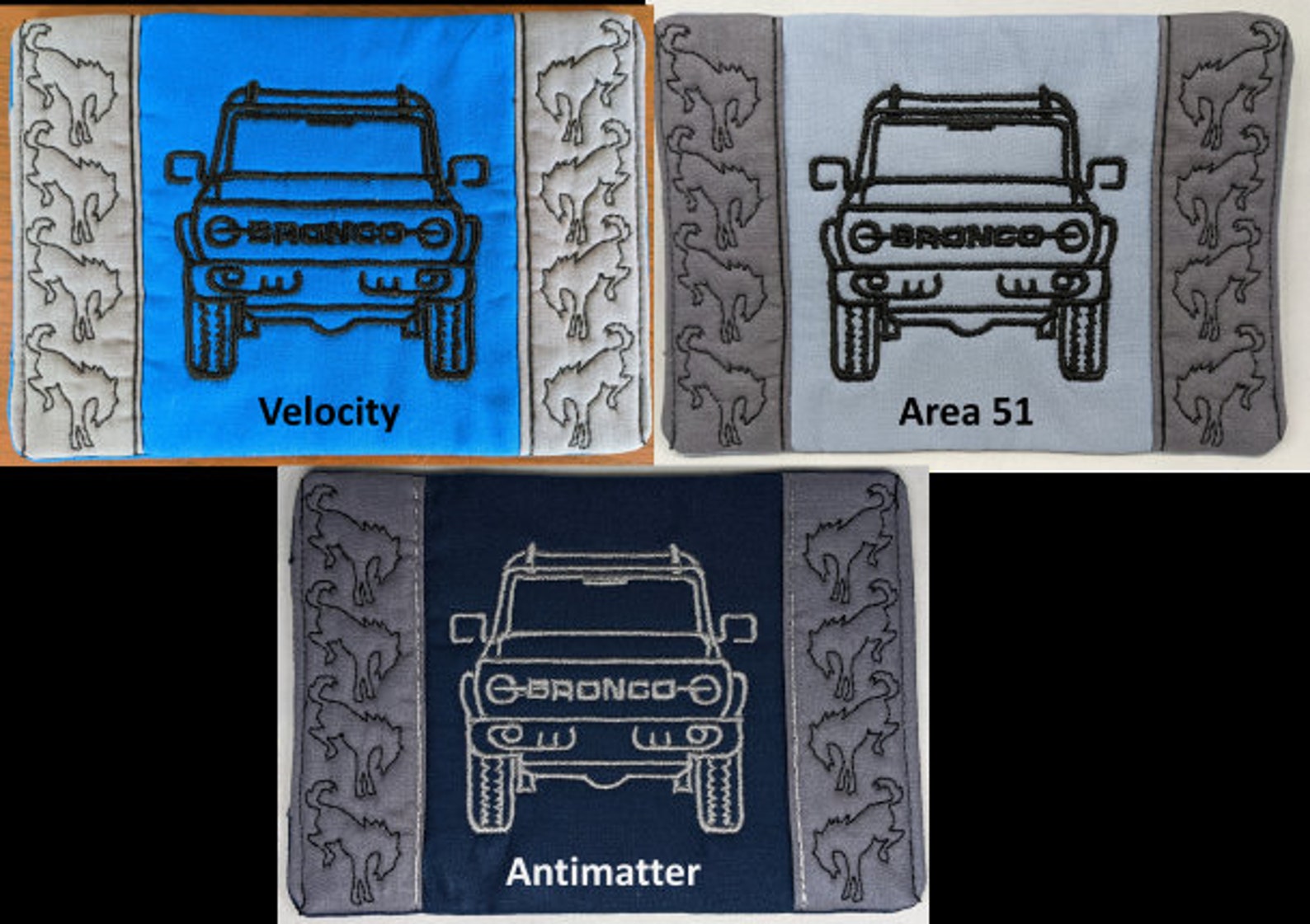 Embroidered Bronco Mug Rugs - Etsy