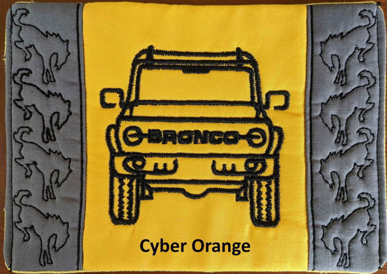 Embroidered Bronco Mug Rugs - Etsy