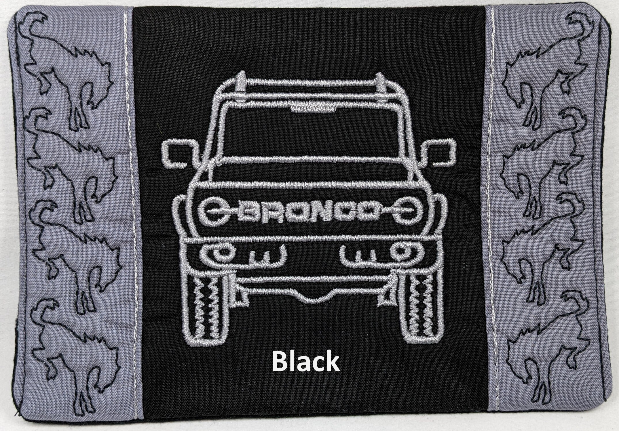 Embroidered Bronco Mug Rugs - Etsy