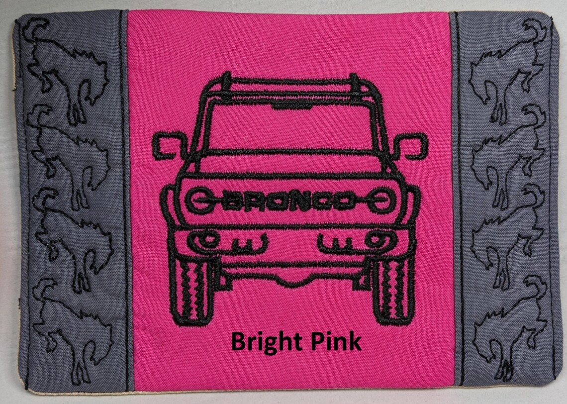Embroidered Bronco Mug Rugs - Etsy