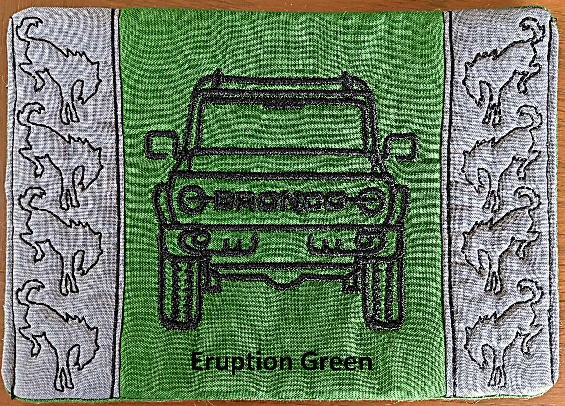 Embroidered Bronco Mug Rugs - Etsy