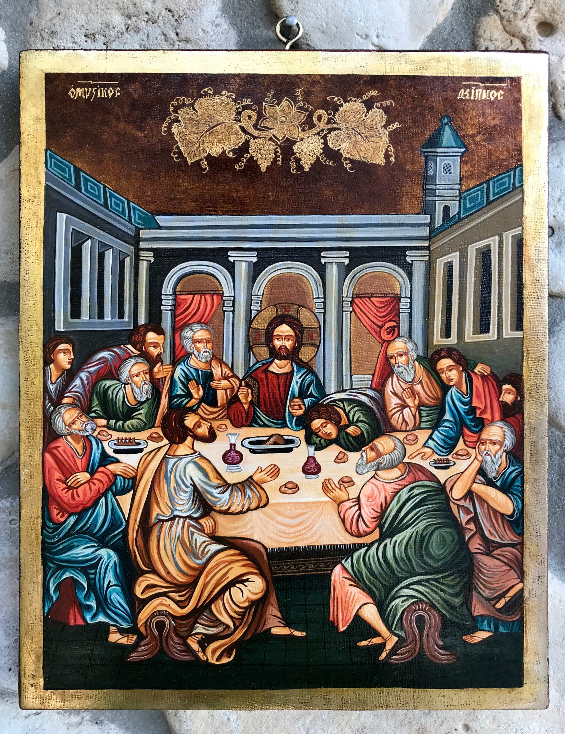 Icona dipinta su legno 1of1 L'ultima cena 40x30 | Etsy