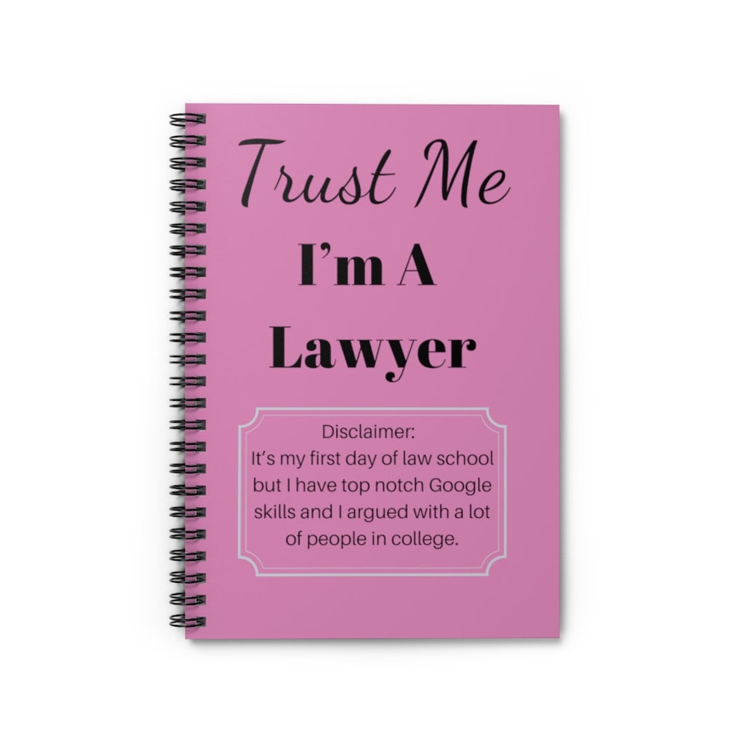 Law Student Gift Lawyer Gift Law School Spiral Notebook - Etsy
