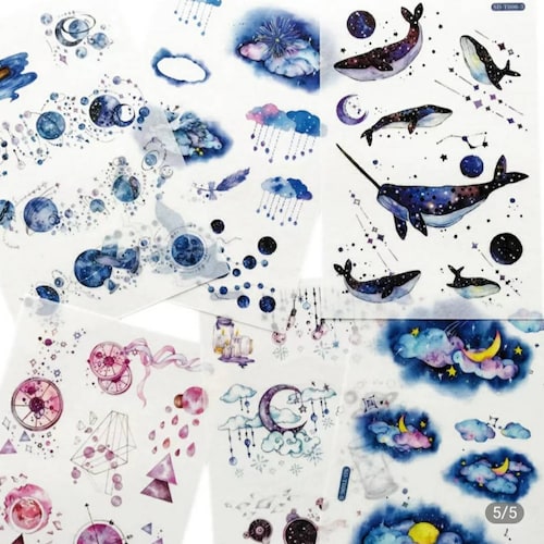 6 Sheets of Watercolour Stickers Journal Stickers - Etsy