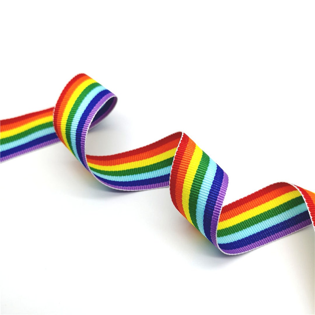 Rainbow Ribbon LGBTQ Pride NHS 4.5m Choice of Widths - Etsy