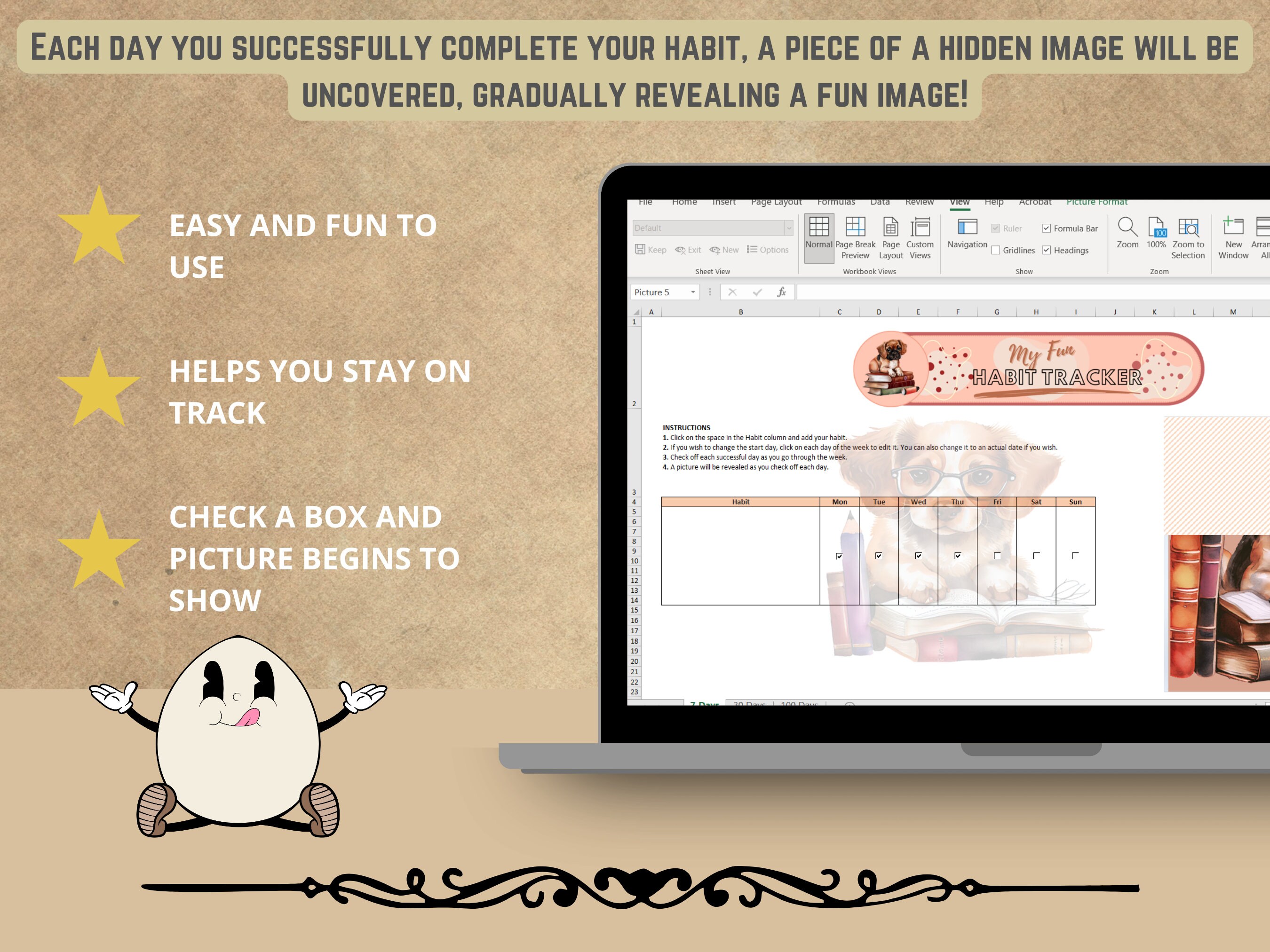 Fun Habit Tracker Spreadsheet| Excel Habit Tracking Speadsheet| Weekly ...