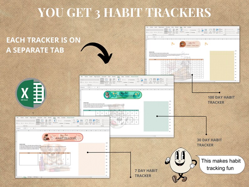 Fun Habit Tracker Spreadsheet| Excel Habit Tracking Speadsheet| Weekly ...