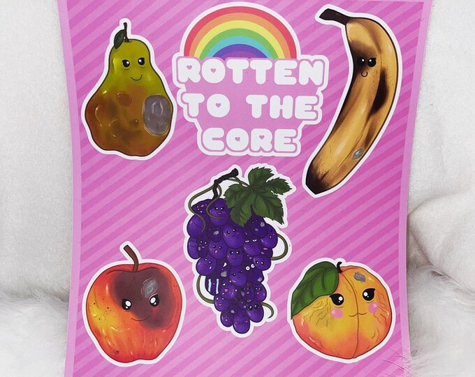Rotten to the Core Sticker Sheet - Etsy