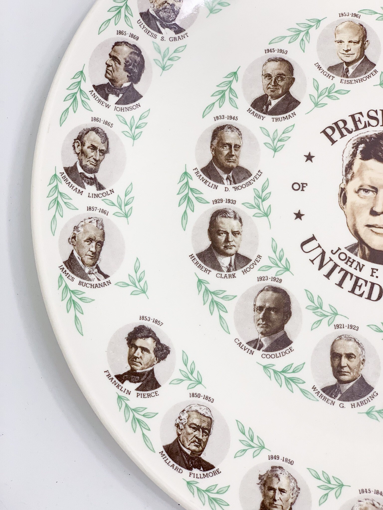Vintage Souvenir Plate Presidents of the United States John F - Etsy