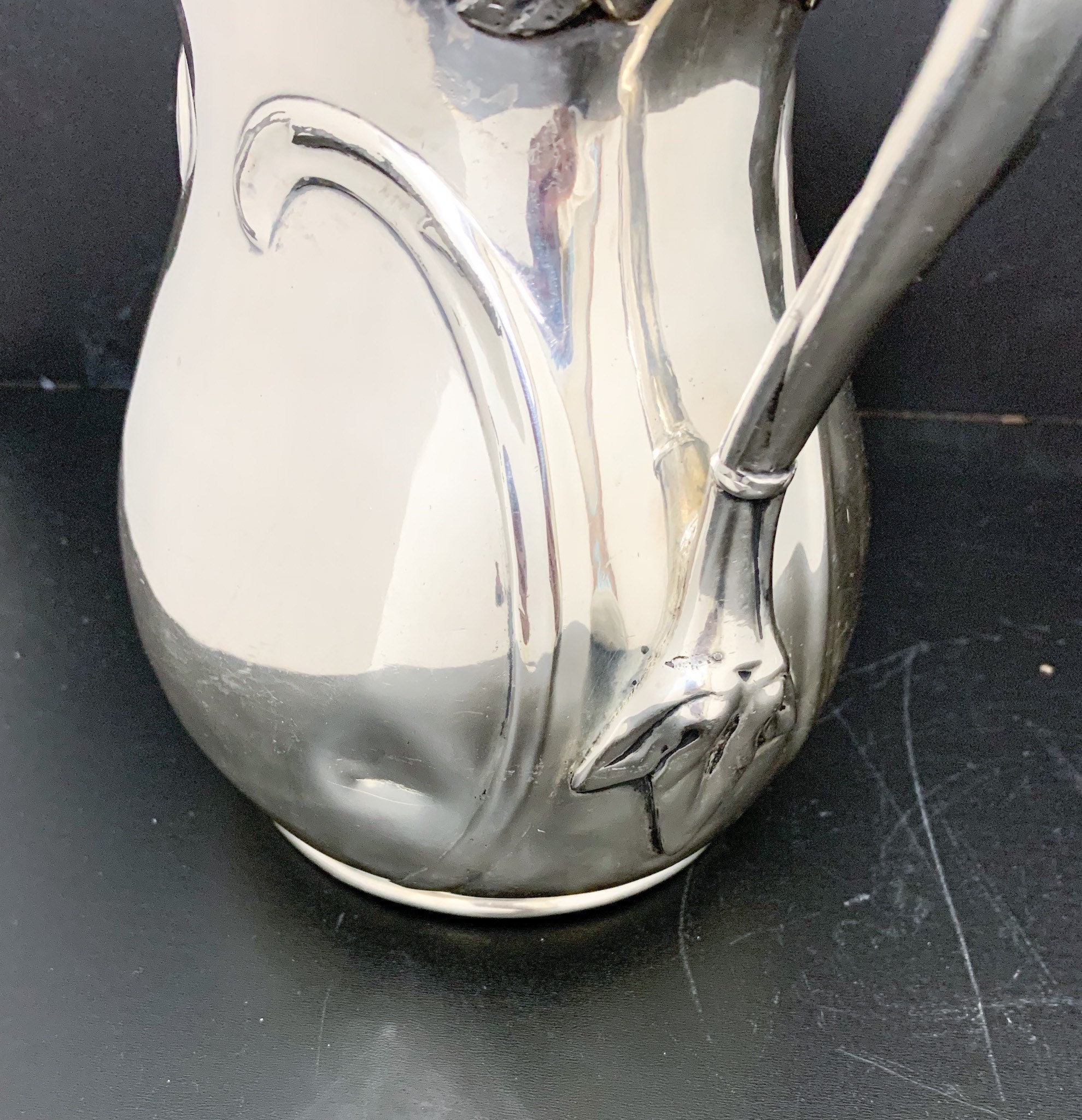 Vintage Pitcher Silver Plated Water Pitcher With Scalloped - Etsy