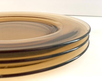 Amber Glass Plates | Etsy