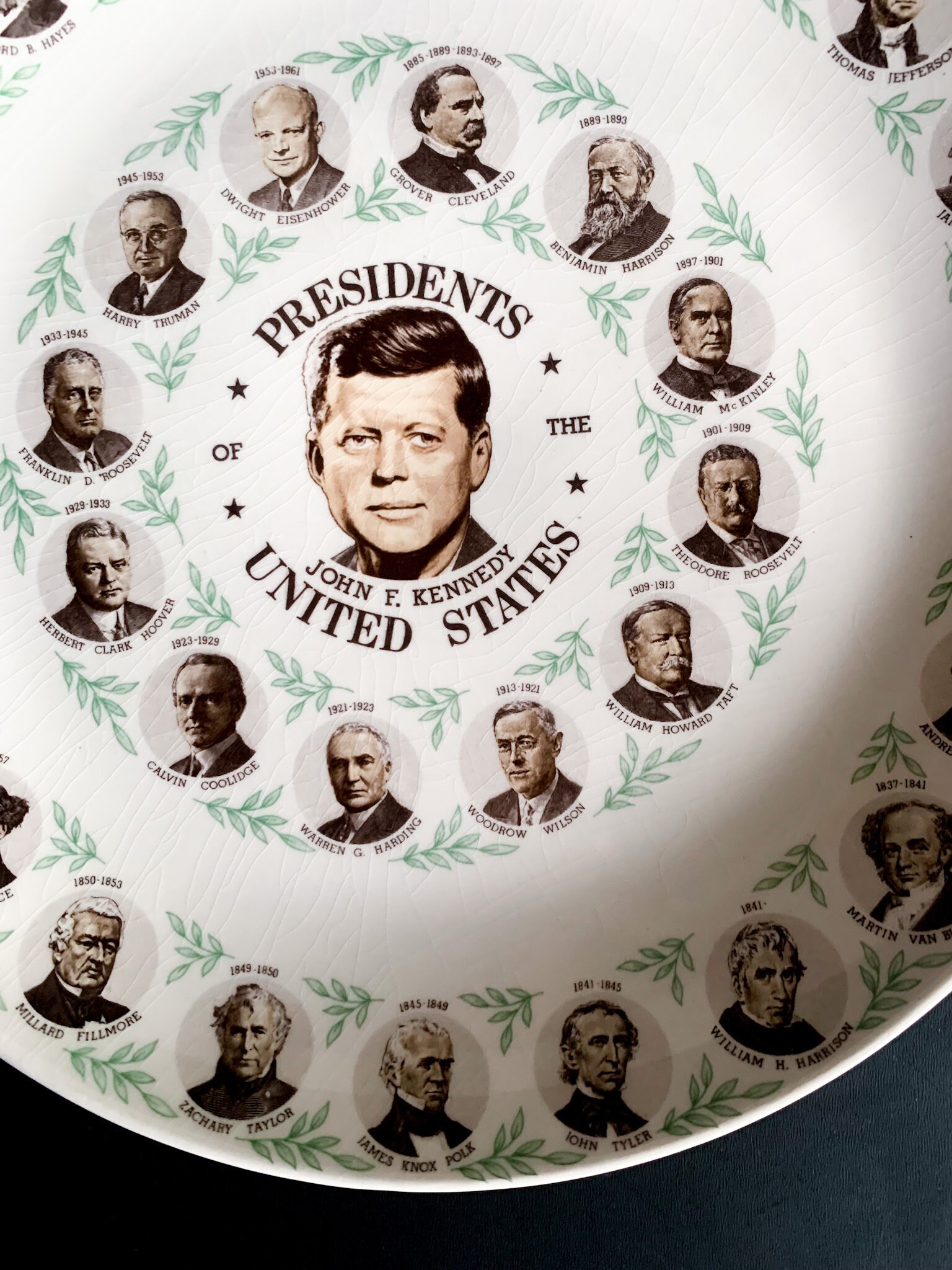 Vintage Souvenir Plate Presidents of the United States John F - Etsy
