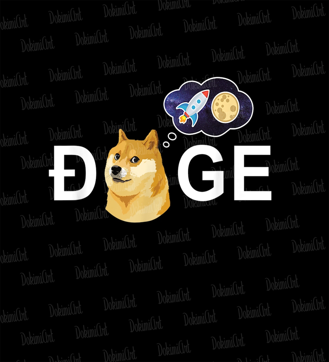 Dodge Coin Crypto to The Moon Digital Png | Etsy
