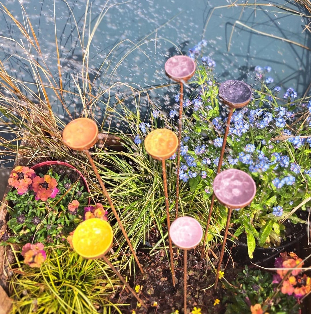 Handmade Bee & Butterfly Waterer Cups: Garden Wildlife Art, Set of 3 - Etsy