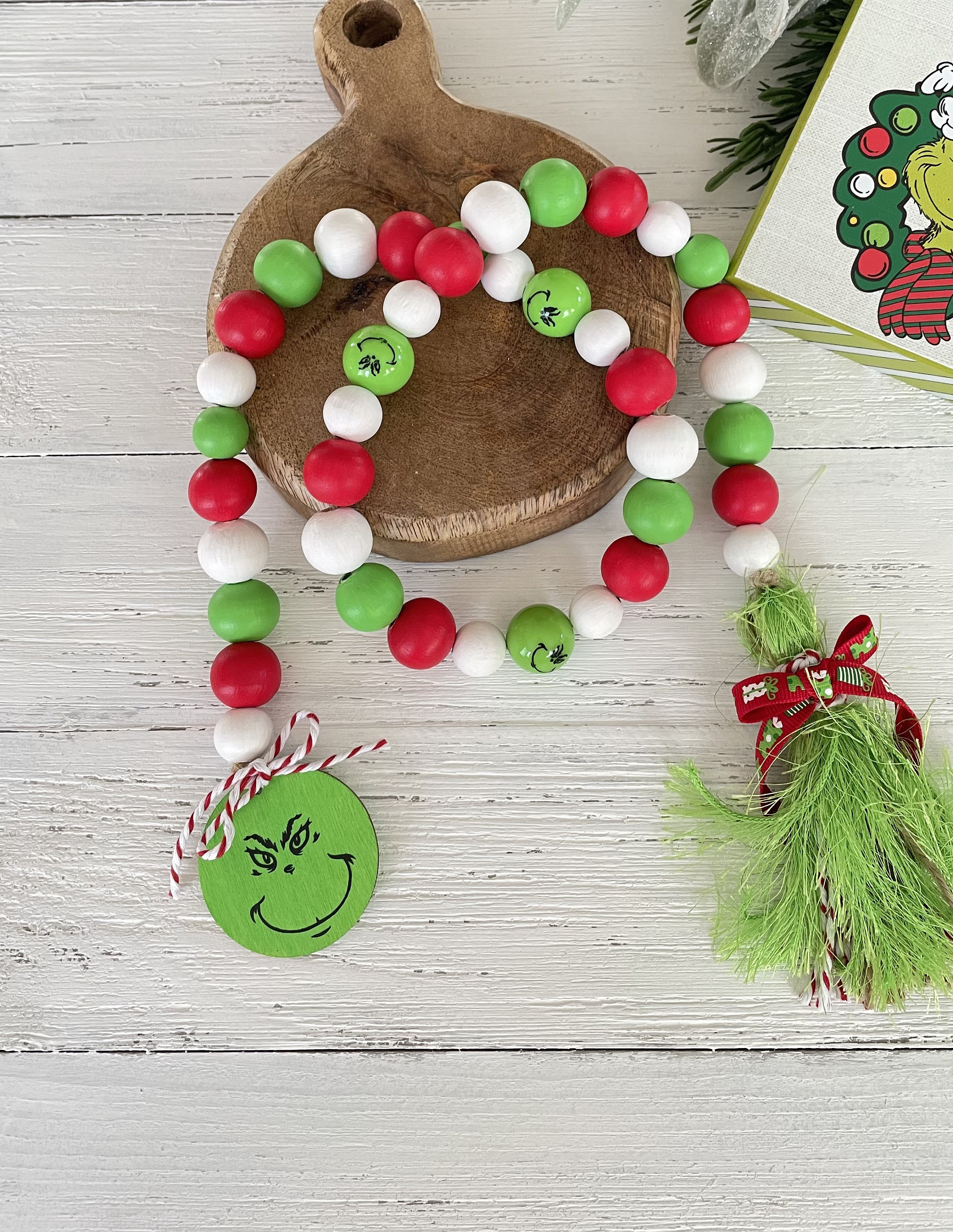 Farmhouse Grinch Garland Grinch Decor Christmas Garland - Etsy