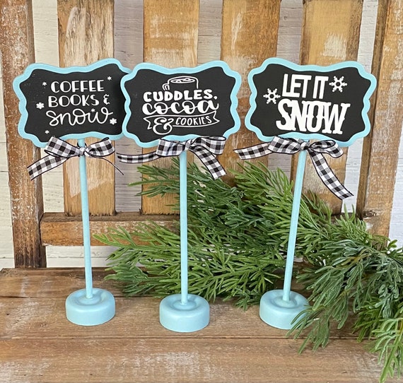 Farmhouse Winter Signs Snow Sign Christmas Sign Christmas | Etsy