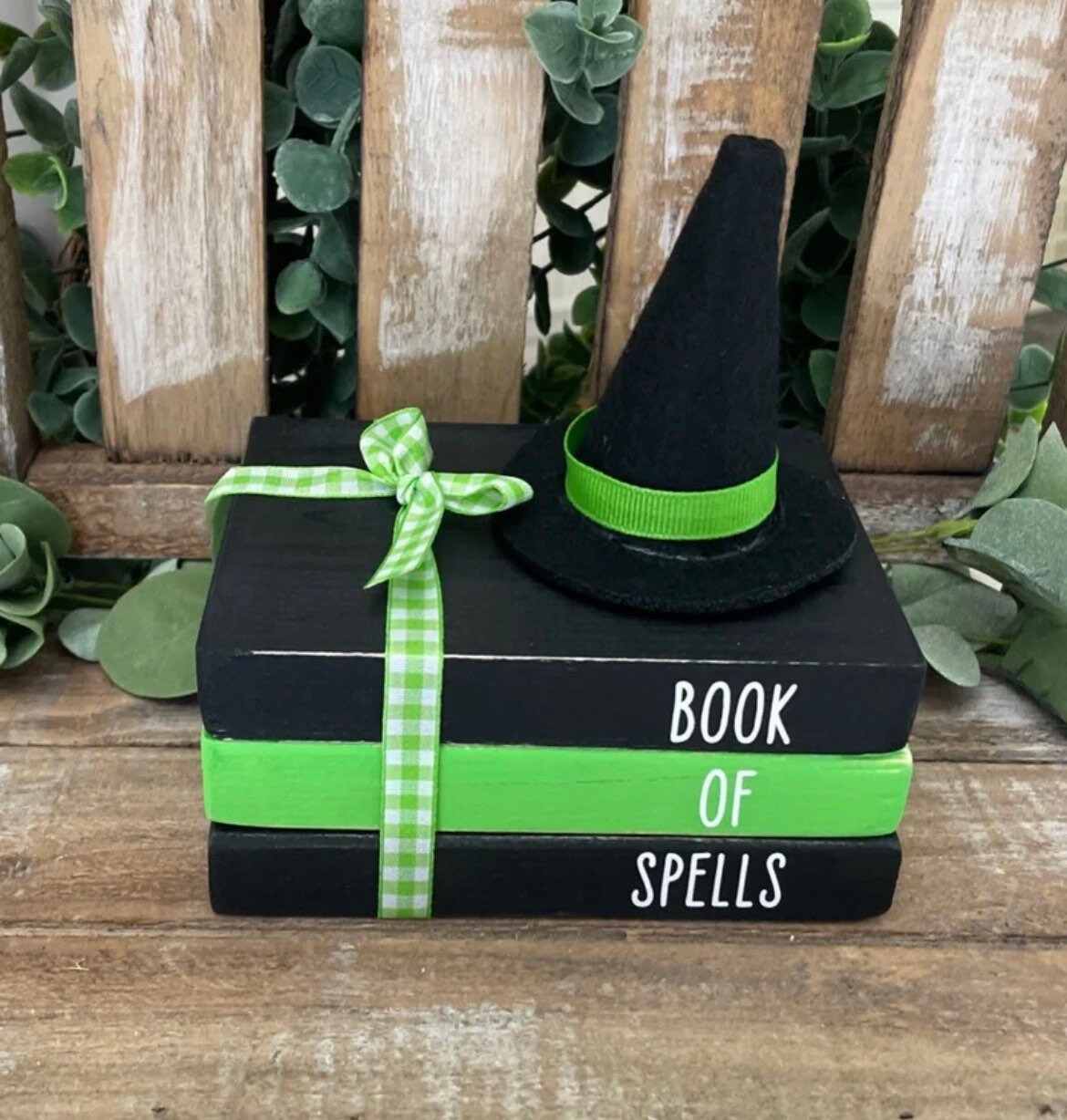 Wood Book Stack Mini Book Stack Halloween Book Stack - Etsy