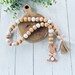 Farmhouse Wood Bead Garland Neutral Easter Garland Wooden Beads Spring ...