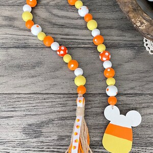 Mickey Mouse Candy Corn Garland, Mickey Decor, Farmhouse Halloween ...
