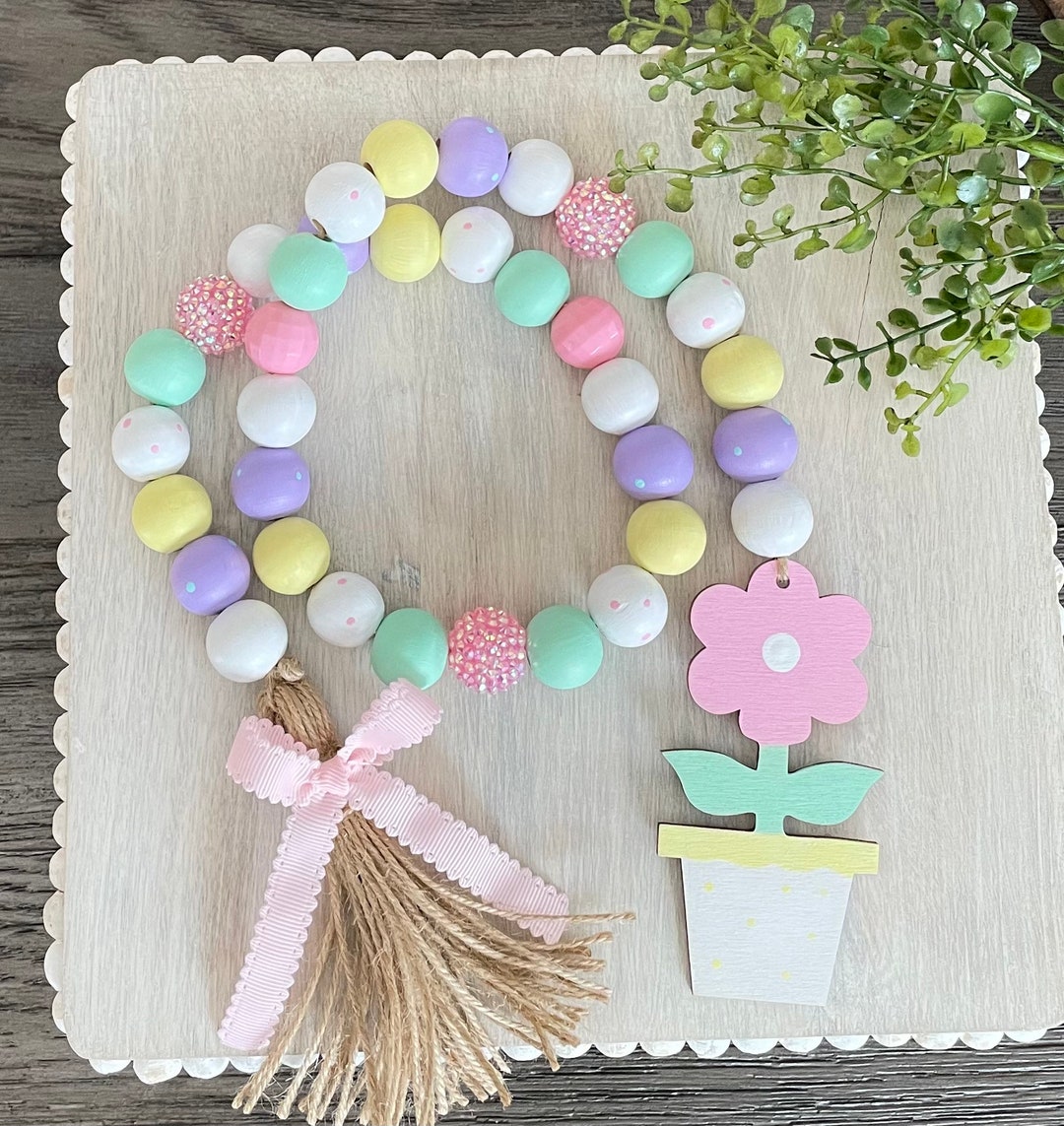 Farmhouse Flower Garland, Farmhouse Spring Flower Garland, Mother’s Day ...