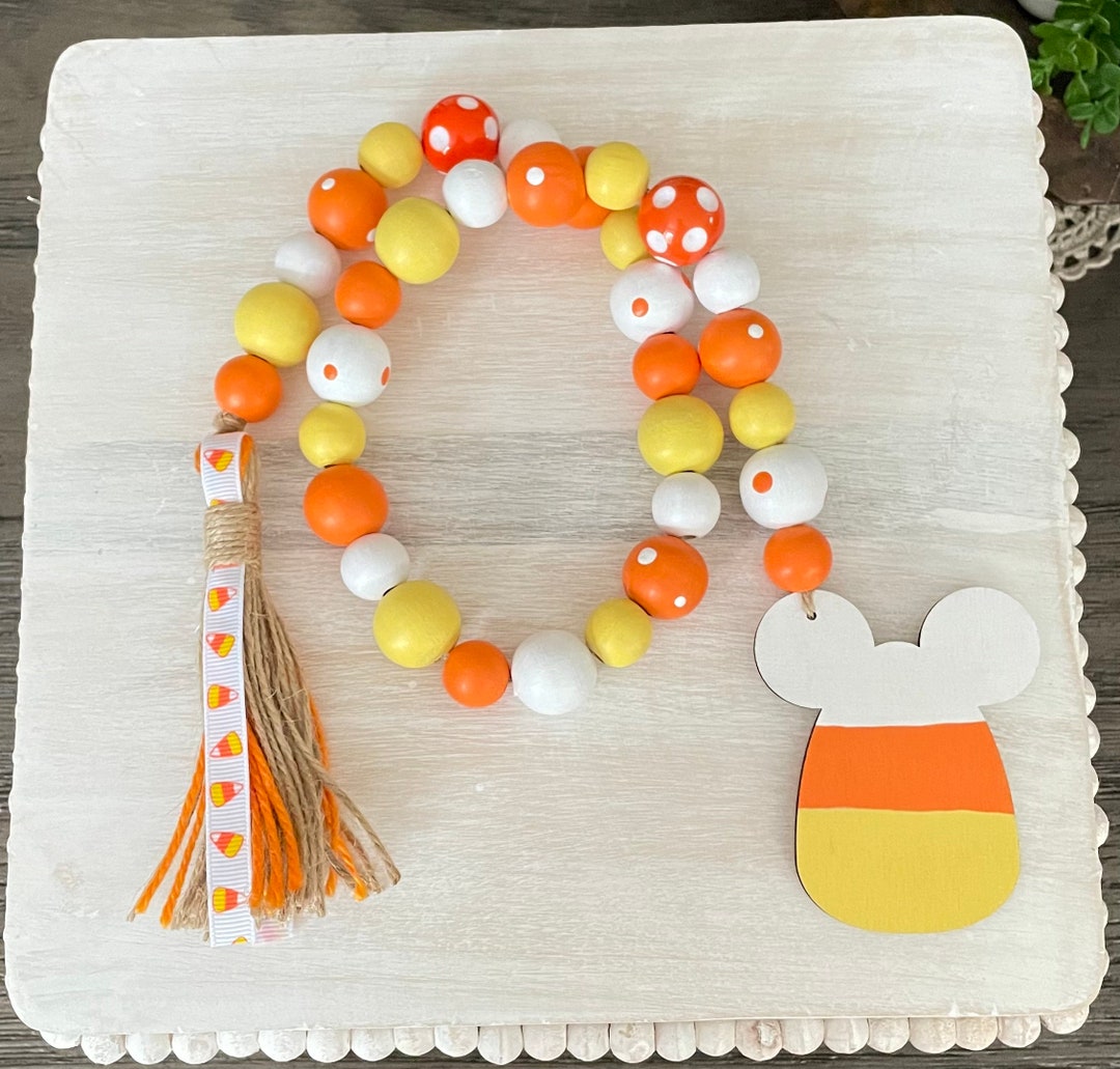 Mickey Mouse Candy Corn Garland, Mickey Decor, Farmhouse Halloween ...