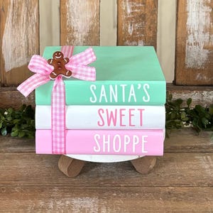 Pastel Gingerbread Decor Gingerbread Book Stack Pastel Gingerbread ...