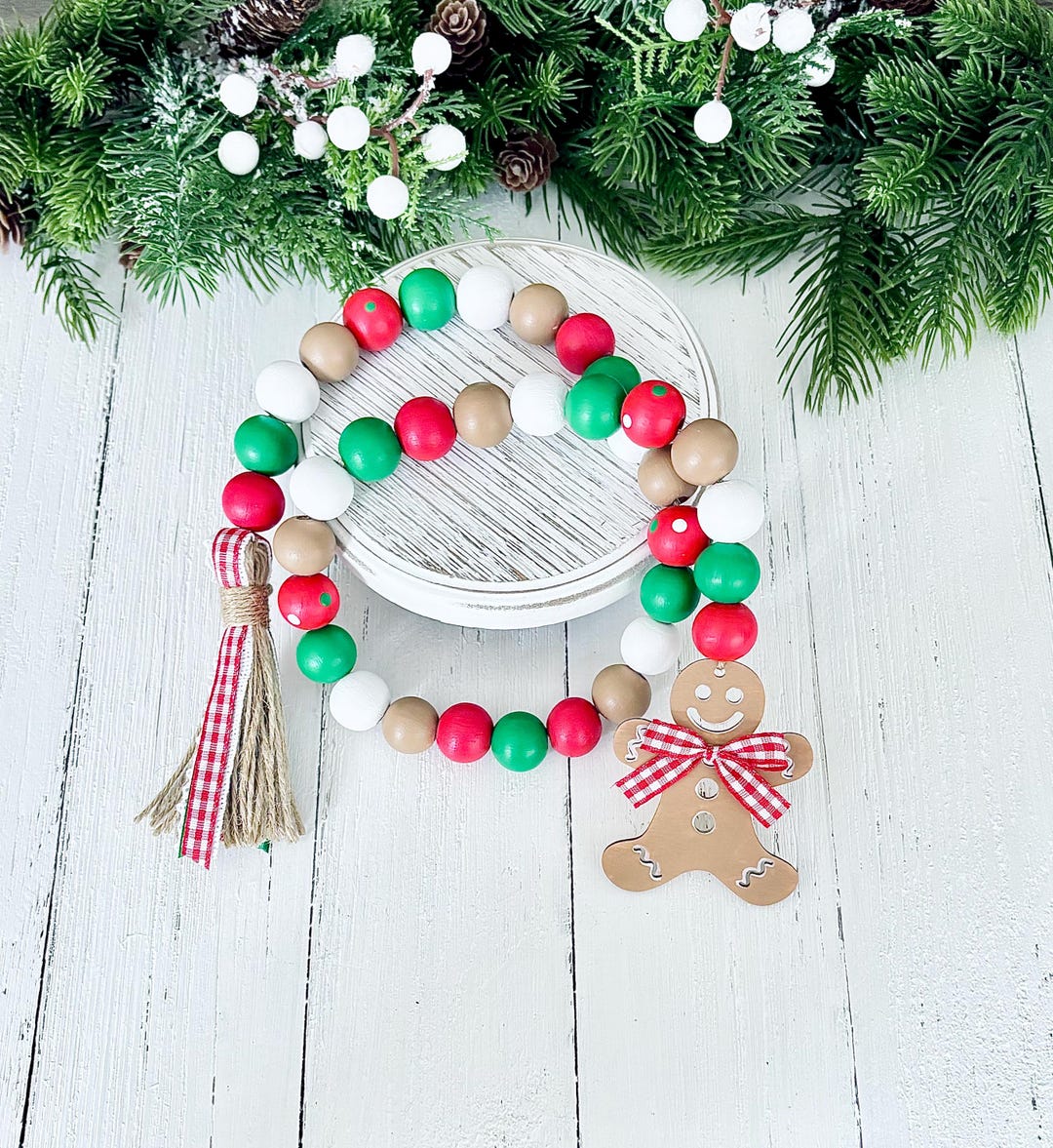 Gingerbread Garland Coffee Bar Gingerbread Decor Christmas Garland ...