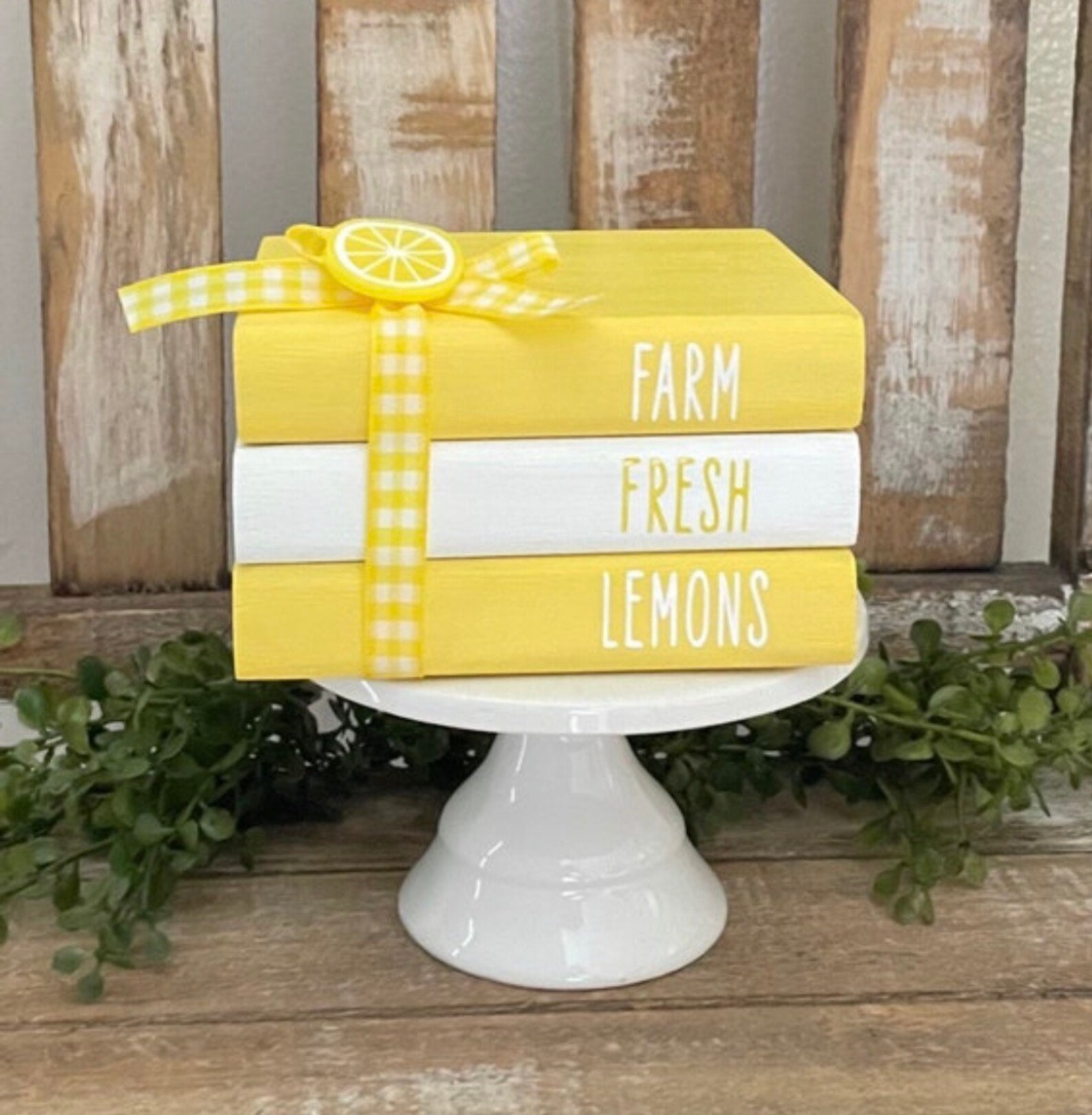 Farmhouse Lemon Tiered Tray Decor Lemon Decor Lemon Wood - Etsy