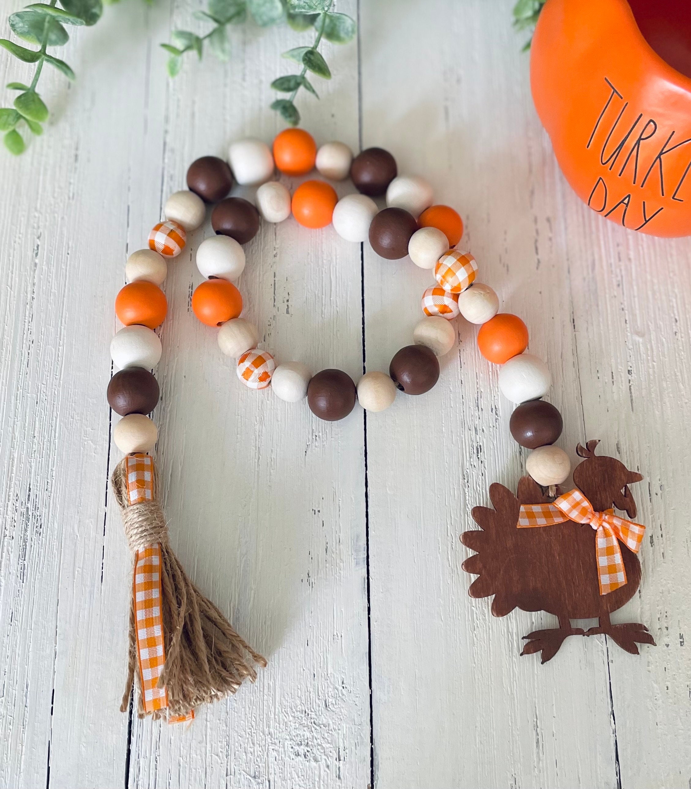 Turkey Day Garland Thanksgiving Garland Thanksgiving Tiered Tray Decor ...