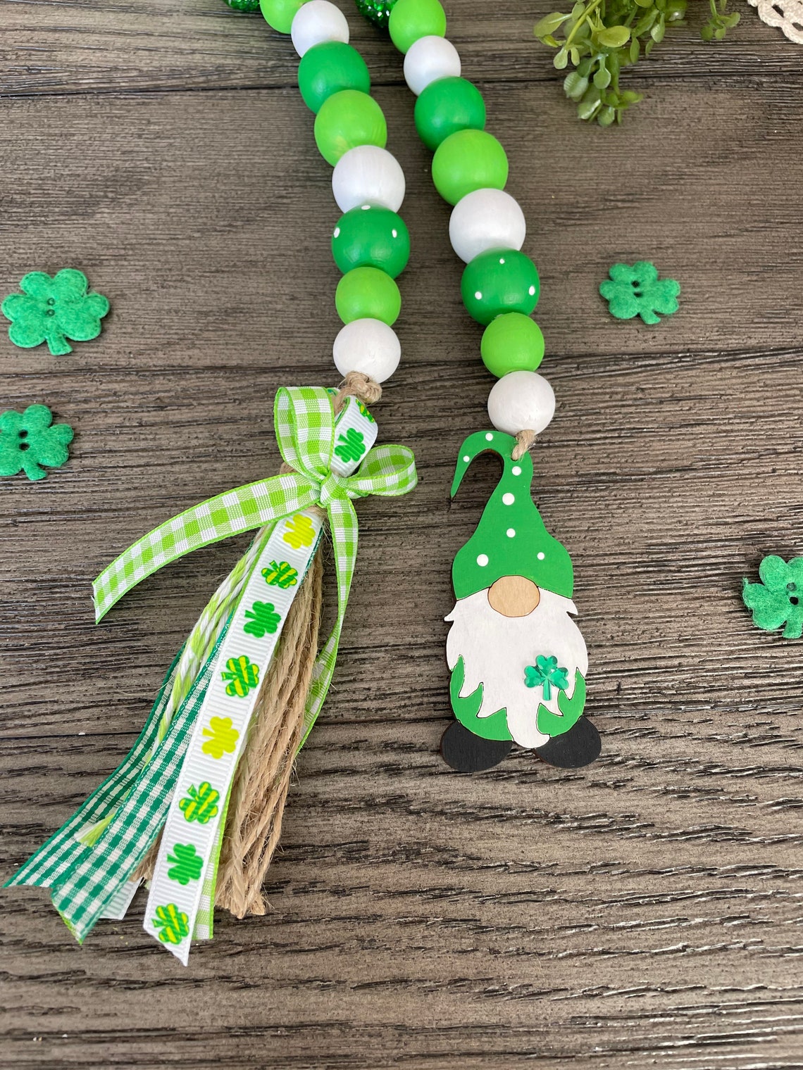 Farmhouse St. Patricks Day Gnome Garland Leprechaun St. | Etsy