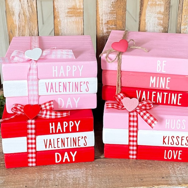 Valentine Stack Books - Etsy