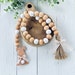 Farmhouse Wood Bead Garland Neutral Easter Garland Wooden Beads Spring ...