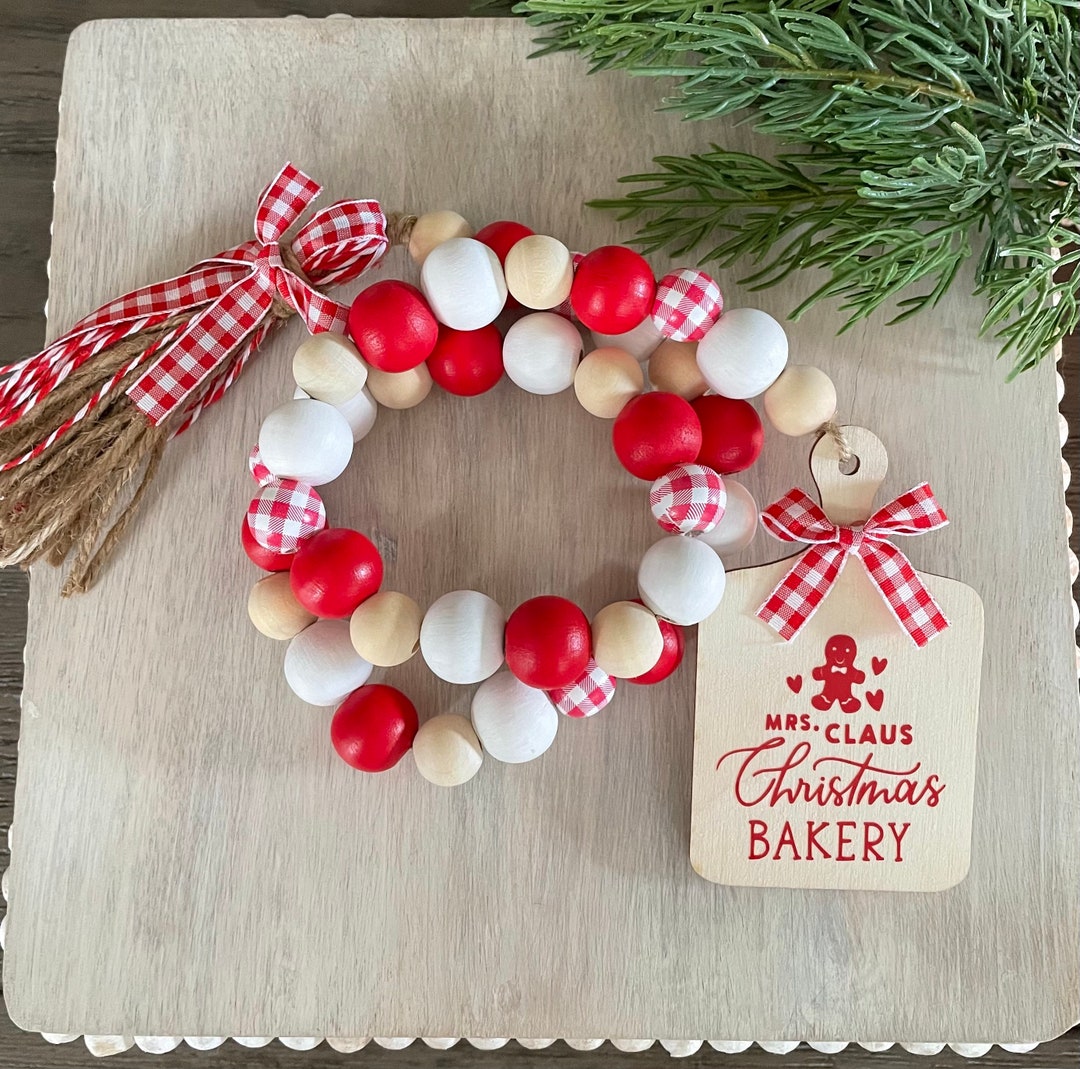 Farmhouse Christmas Garland, Mrs. Claus Bakery Christmas Garland ...