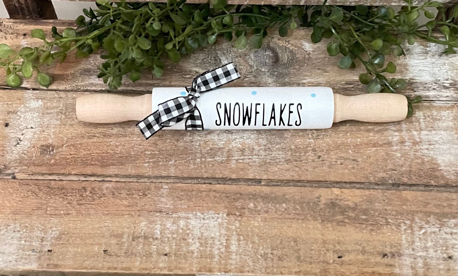Farmhouse Rolling Pin Christmas Rolling Pin Farmhouse Winter - Etsy
