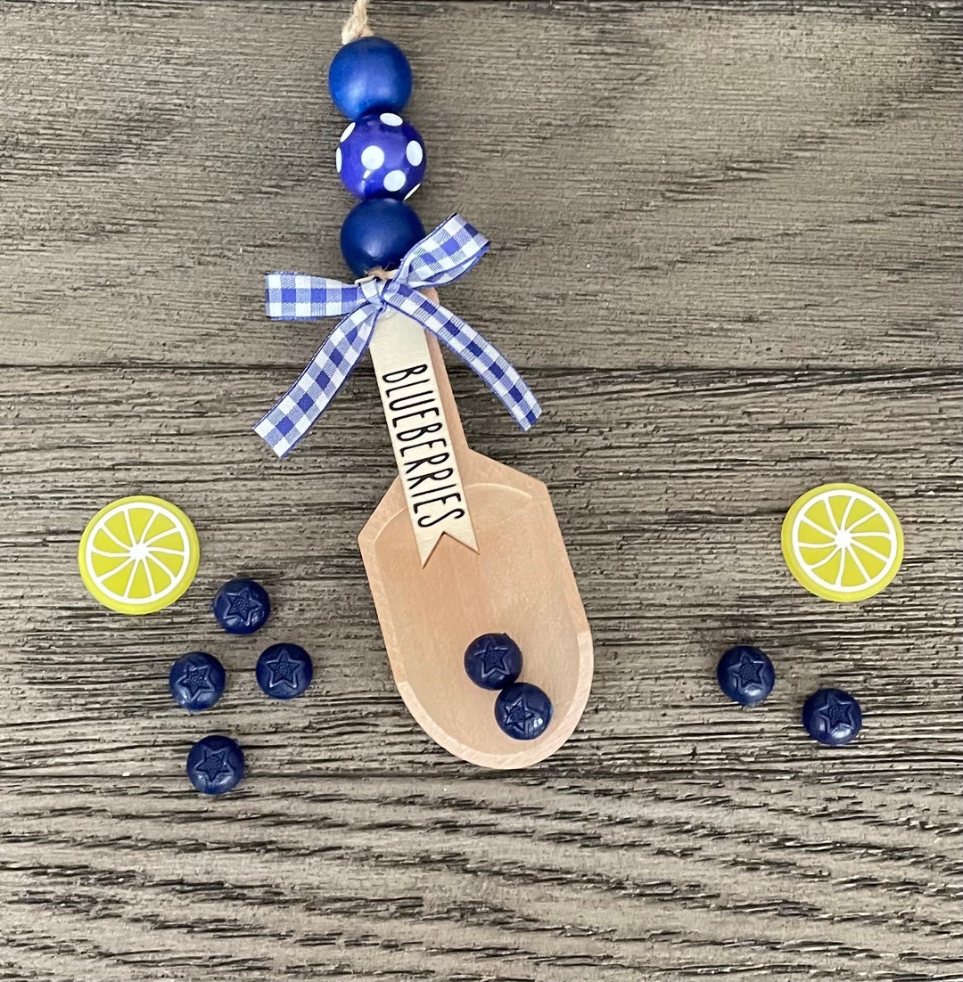 Farmhouse Blueberry Canister Scoop Garland, Blueberry Garland ...