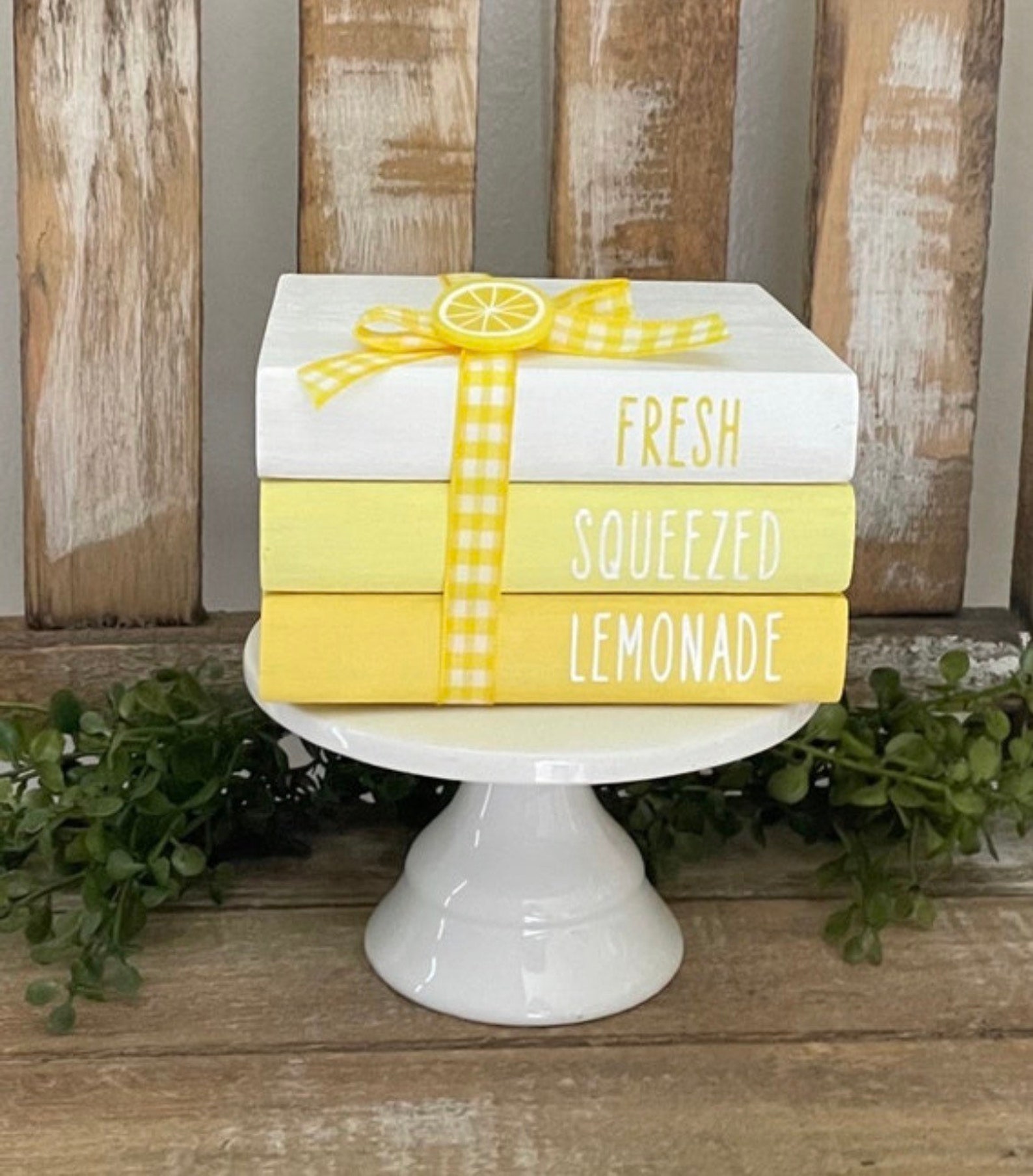 Farmhouse Lemon Tiered Tray Decor Lemon Decor Lemon Wood - Etsy
