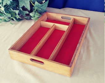 Wood Silverware Tray - Etsy