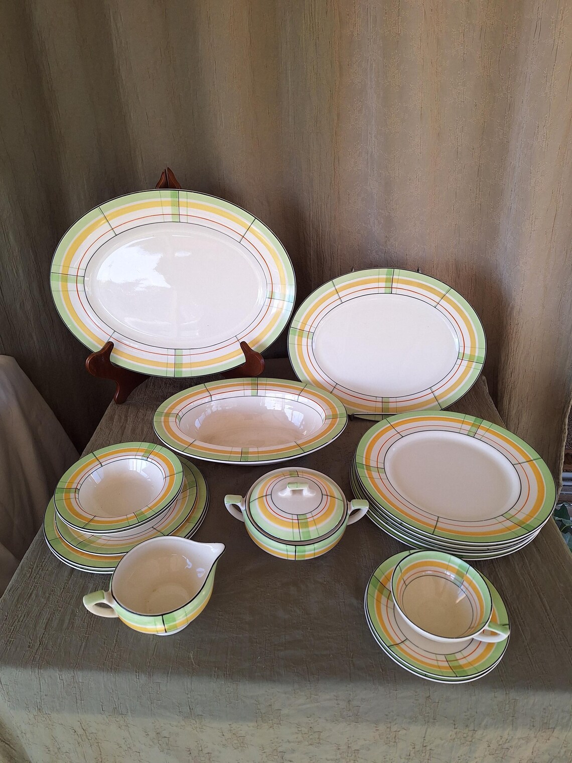 Vintage Myott Bros. Dish Set. Art Deco Dinnerware. Vintage Serving ...