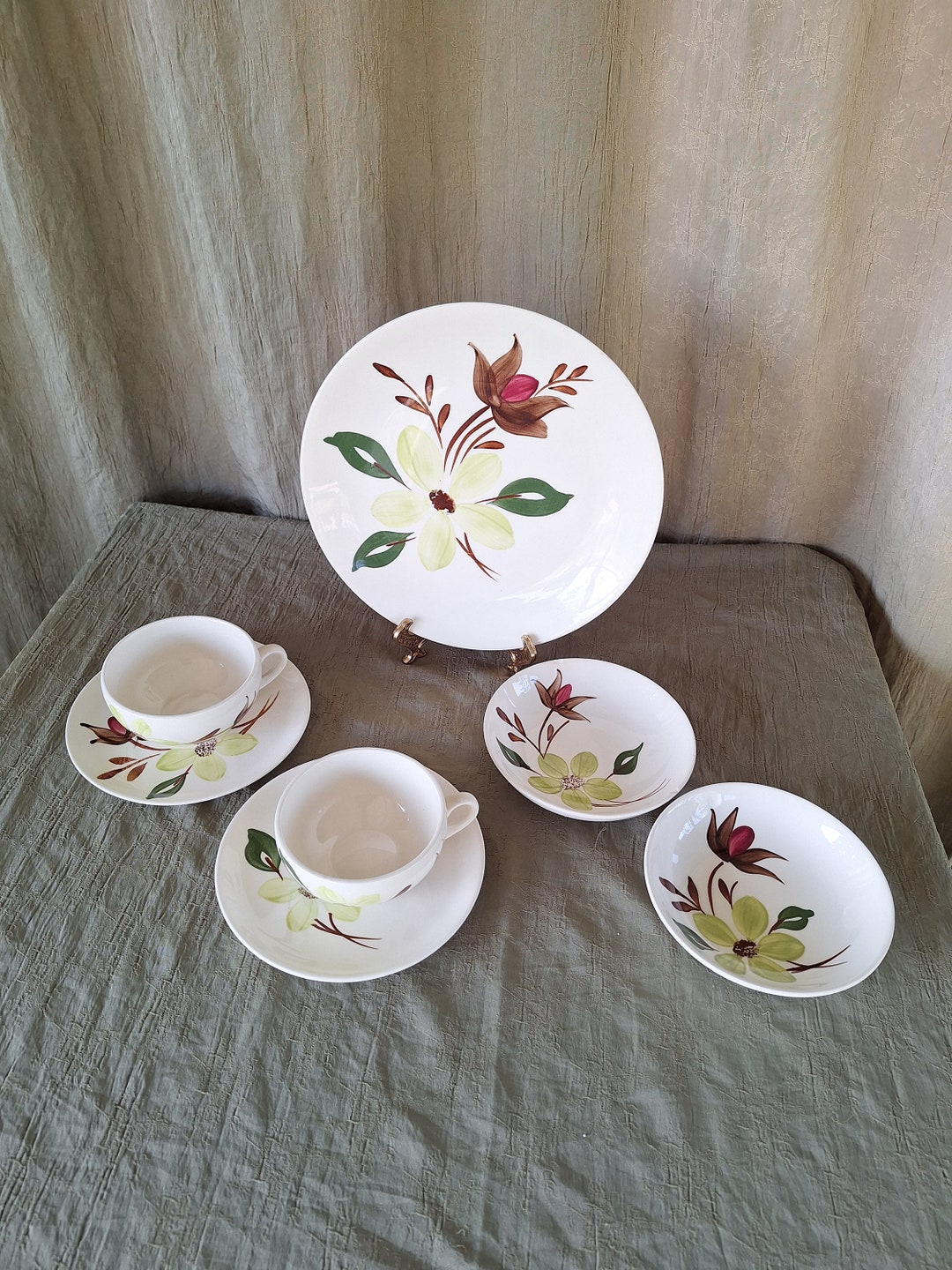 Vintage Blue Ridge Pottery. Blue Ridge Pottery Cups and Saucers. Blue ...