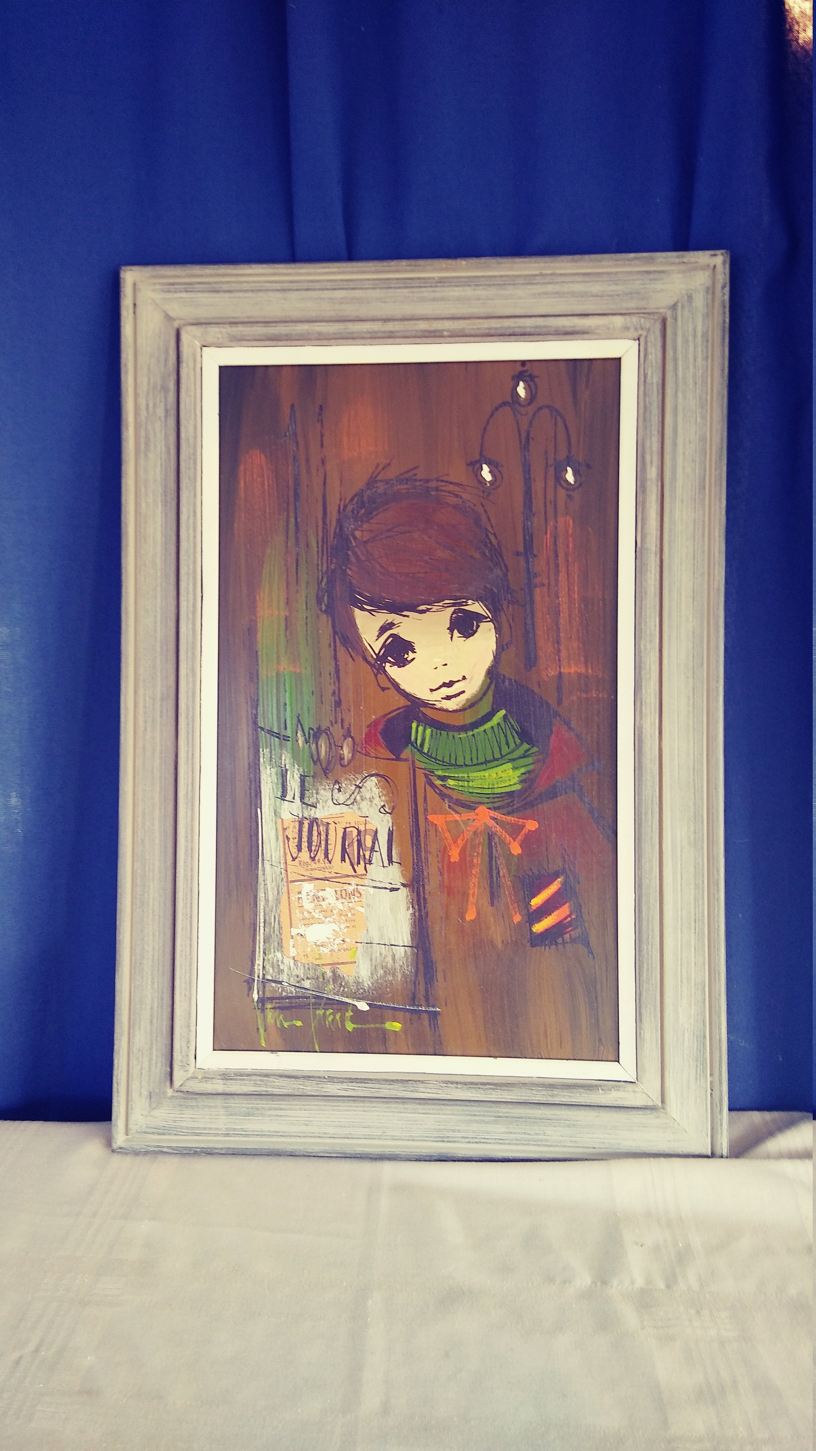 Mid Century Van Gaard Original Painting "la Journal." Signed by the ...