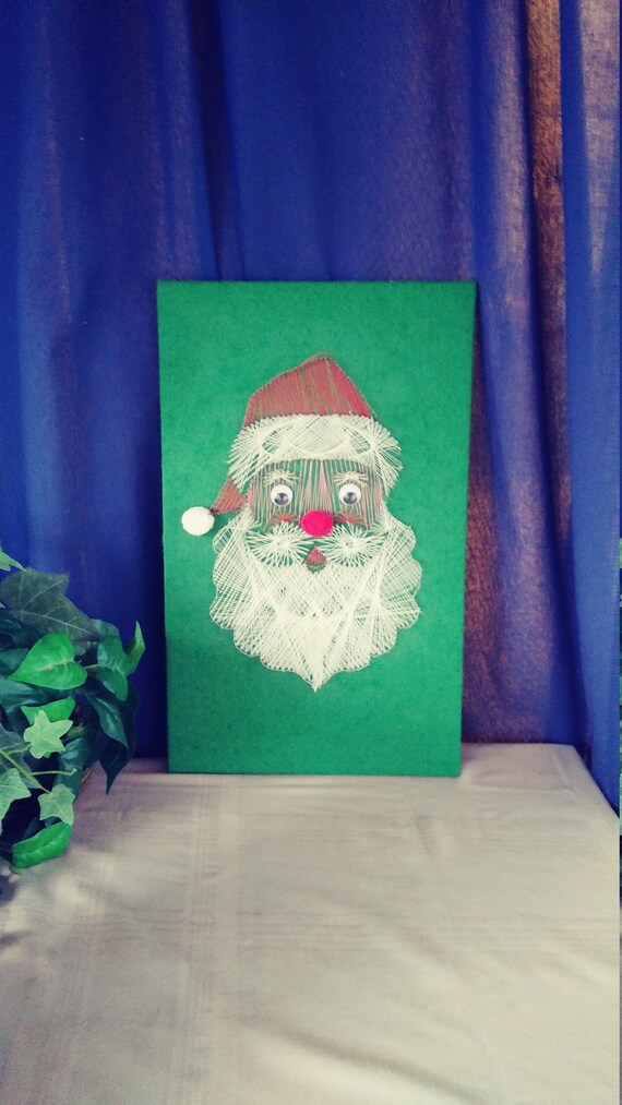 Vintage Santa String Art. - Etsy