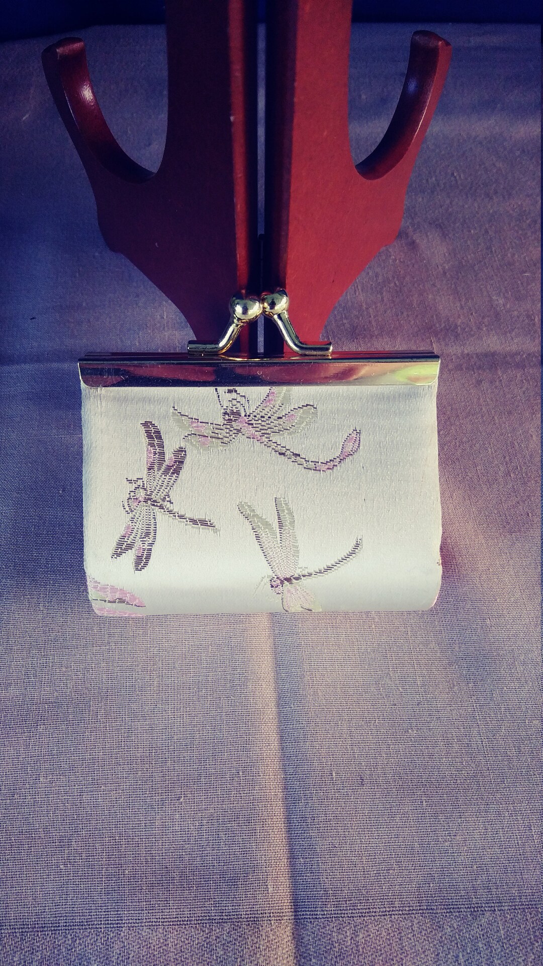 Vintage Dragonfly Coin Purse, Hand Made Purse. Folk Art Dragonfly Purse ...