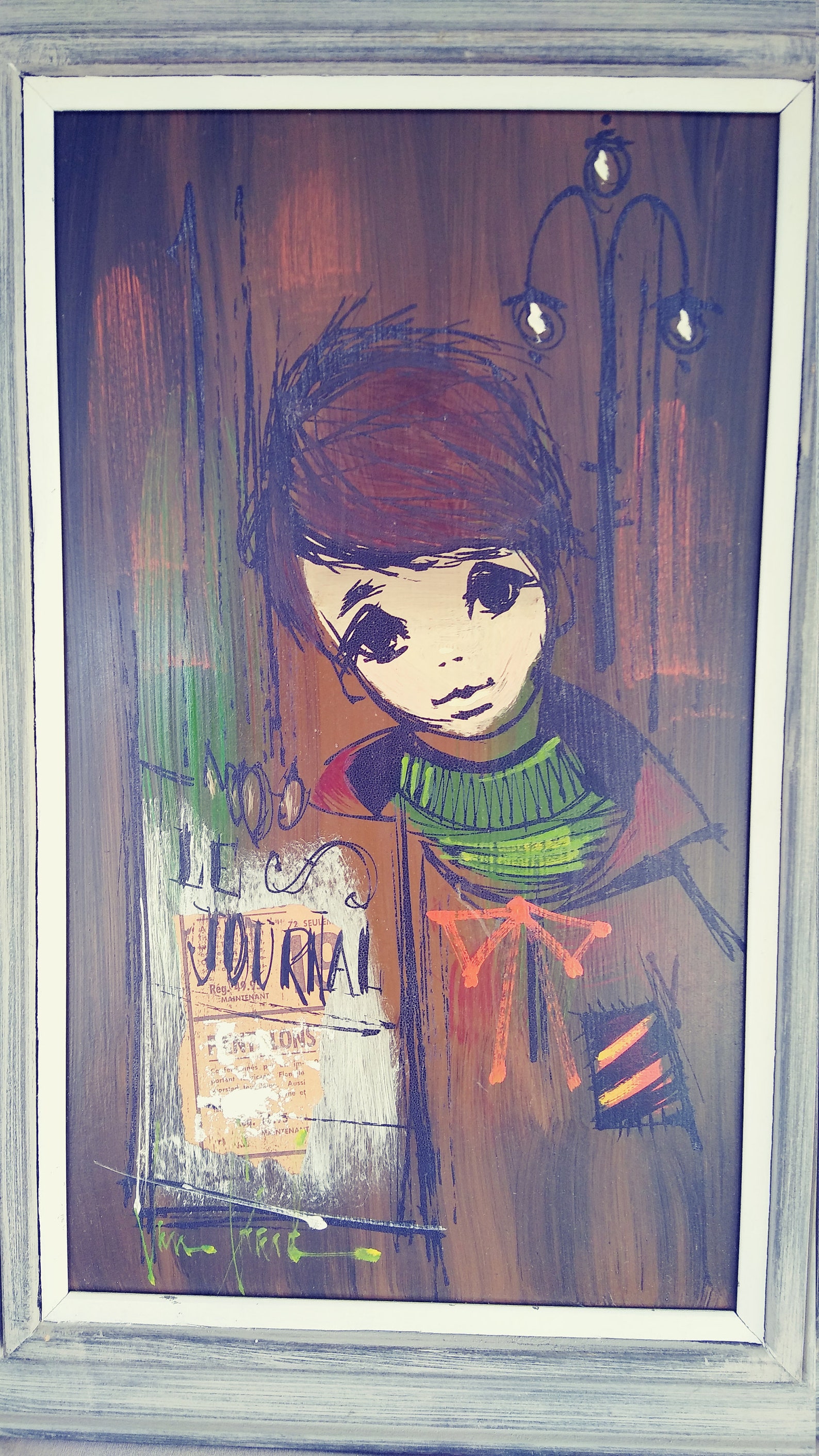 Mid Century Van Gaard Original Painting "la Journal." Signed by the ...