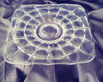 Glass Cake Plate - Etsy