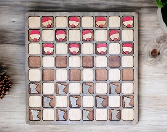 High-end Personalized Wooden Checkers Set for Backgammon, Boxwood Chips ...