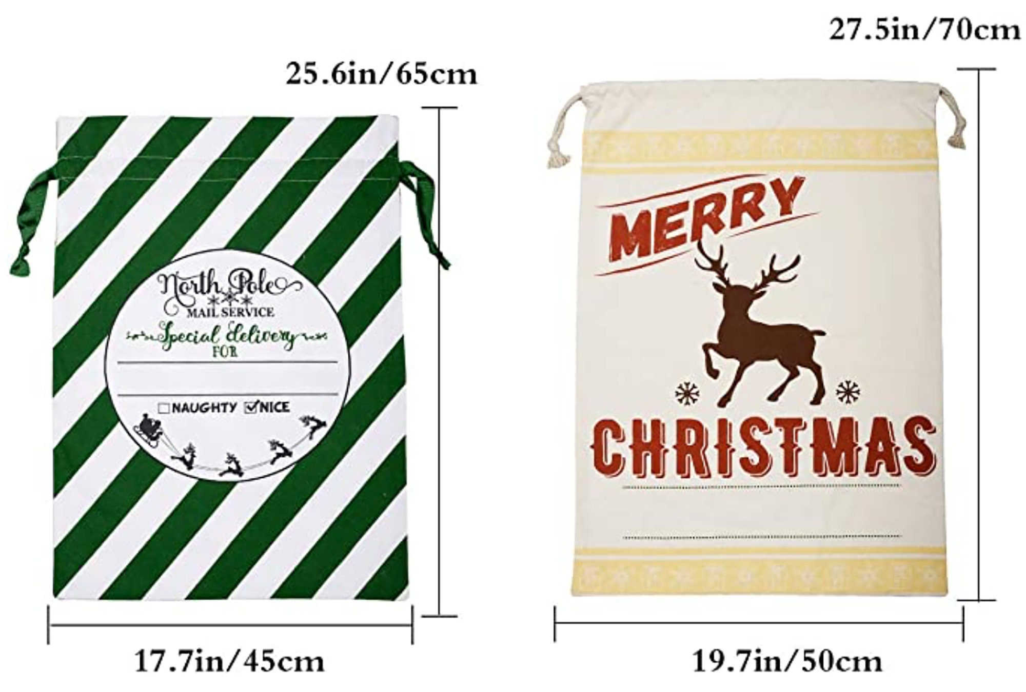 NEW Customizable Santa Sacks Multiple Sizes - Etsy